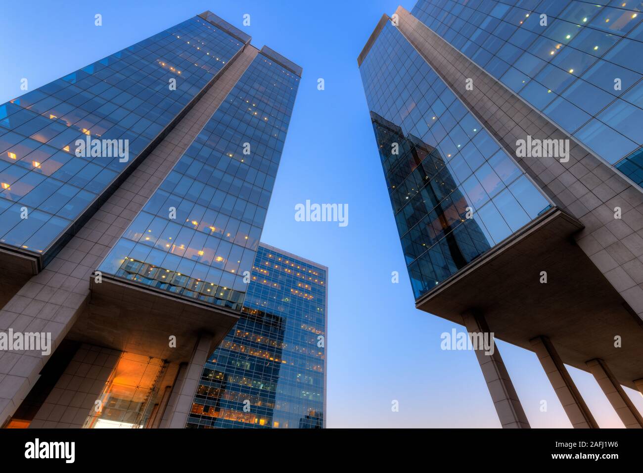 Office buildings at financial district known as Nueva Las Condes in ...