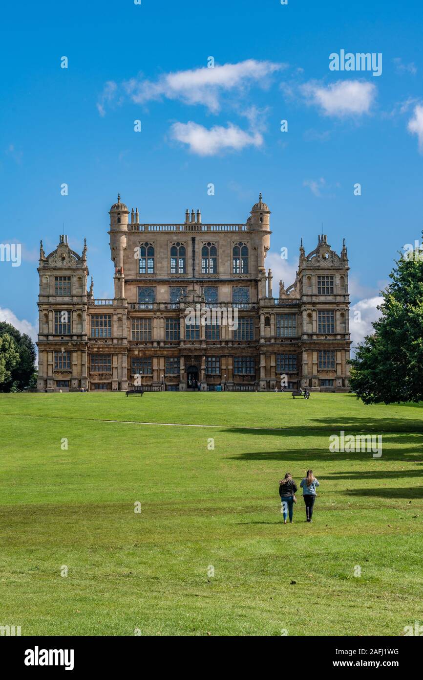 NOTTINGHAM, UNITED KINGDOM - AUGUST 15: View of th Wollaton Hall ...