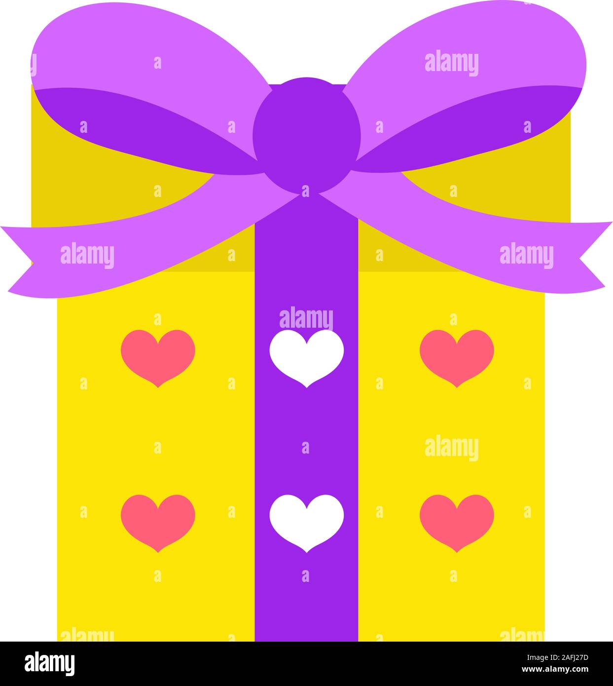 Gift icon, flat design. Isolated on white background. Vector ...