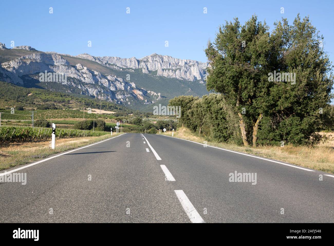 Open Road in Laguardia, Alava, Basque Country, Spain Stock Photo - Alamy