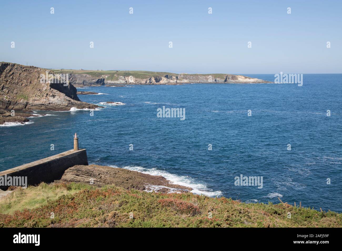 View from Atalaya Viewpoint, Viavelez, Asturias, Spain Stock Photo - Alamy