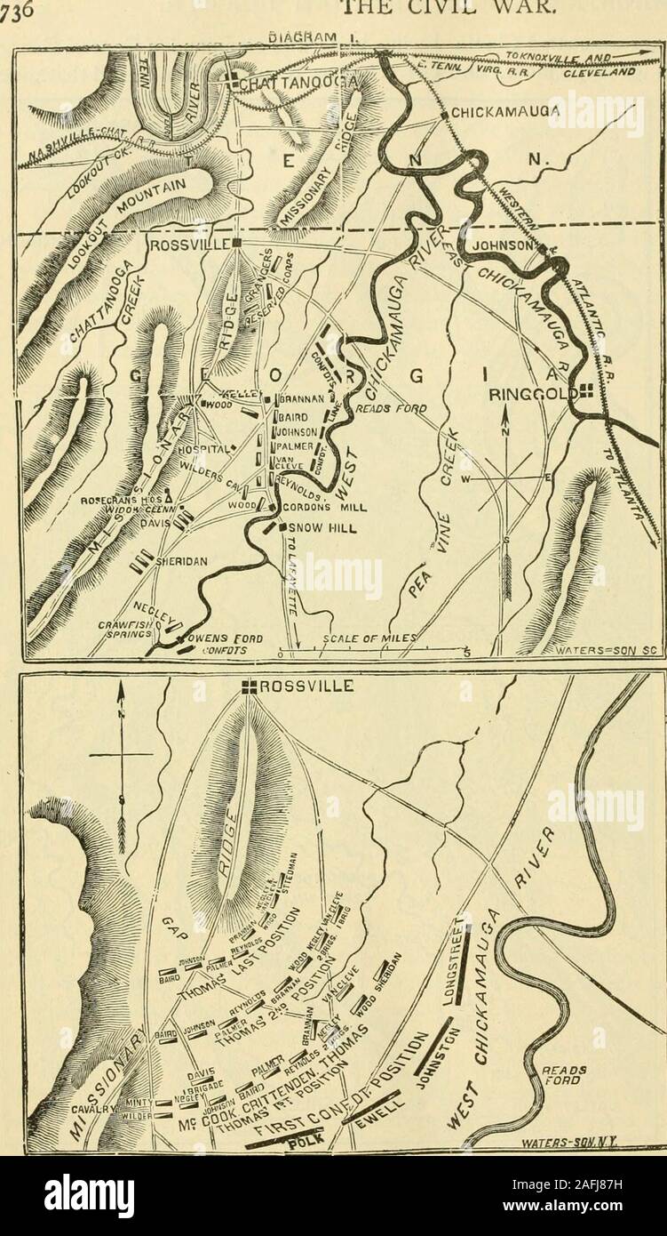 Battle of missionary ridge map hi-res stock photography and images - Alamy