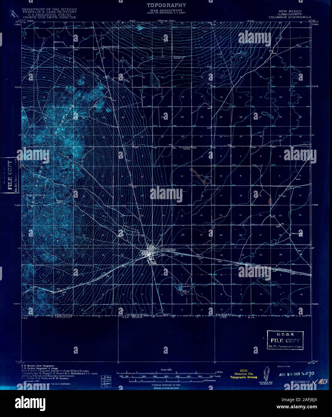Map of columbus new mexico hi-res stock photography and images - Alamy