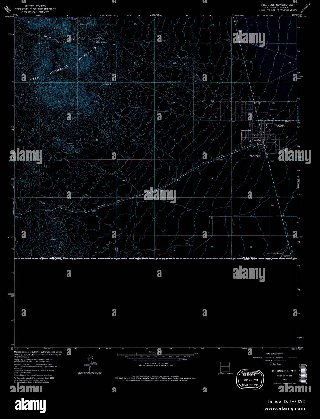 Map of columbus new mexico hi-res stock photography and images - Alamy