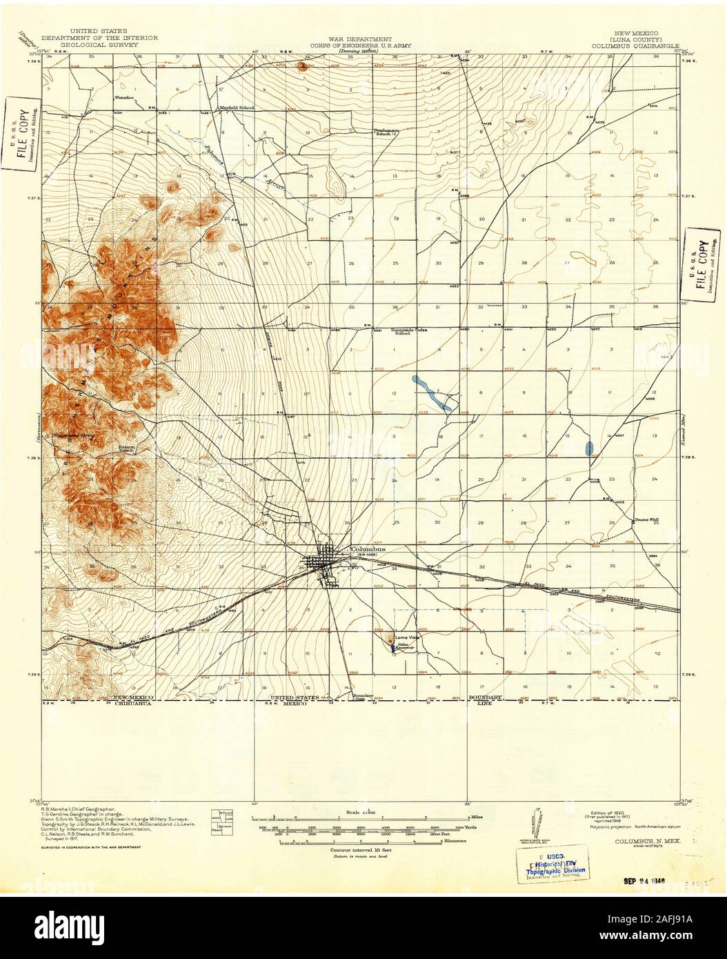 Map of columbus new mexico hi-res stock photography and images - Alamy
