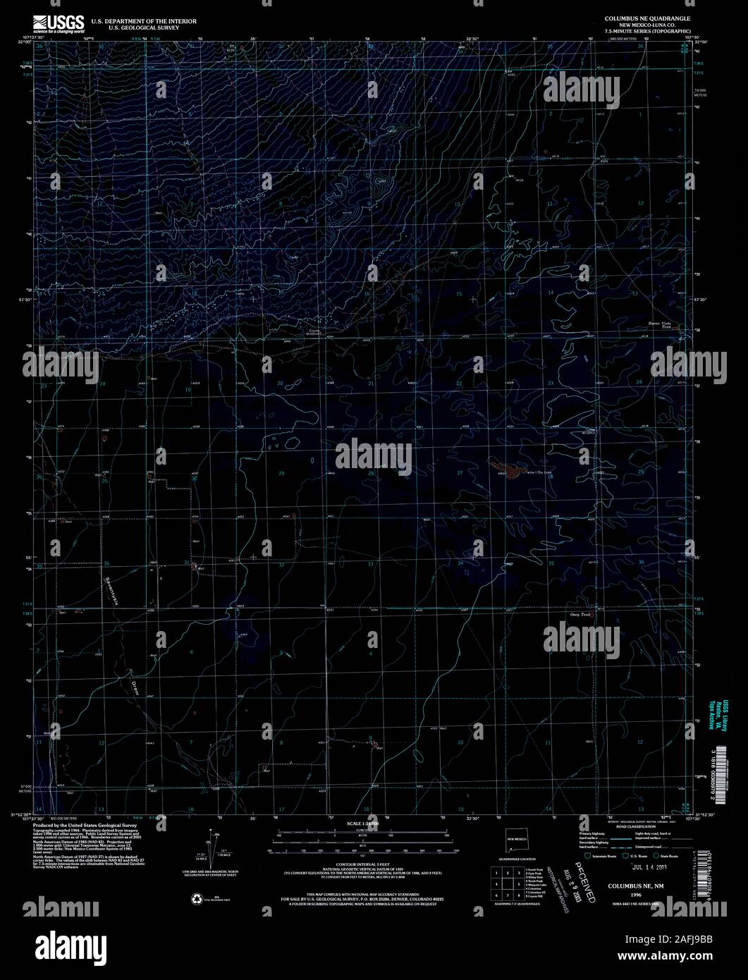 Columbus new mexico map hi-res stock photography and images - Alamy