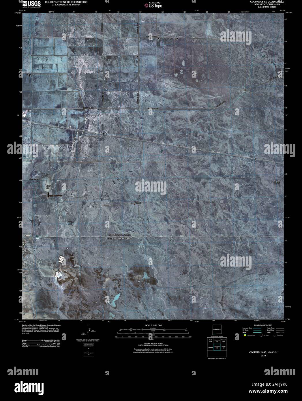 Map of columbus new mexico hi-res stock photography and images - Alamy