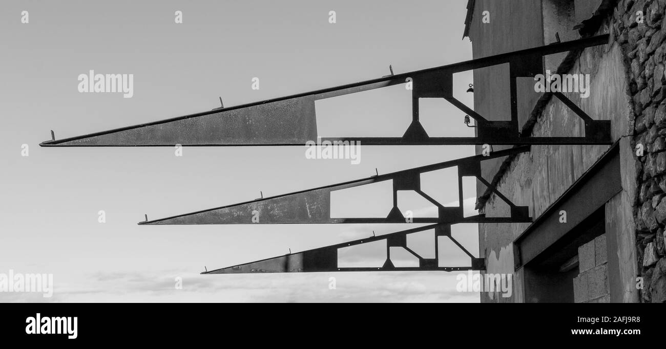 Steel protective structure Black and White Stock Photos & Images - Alamy