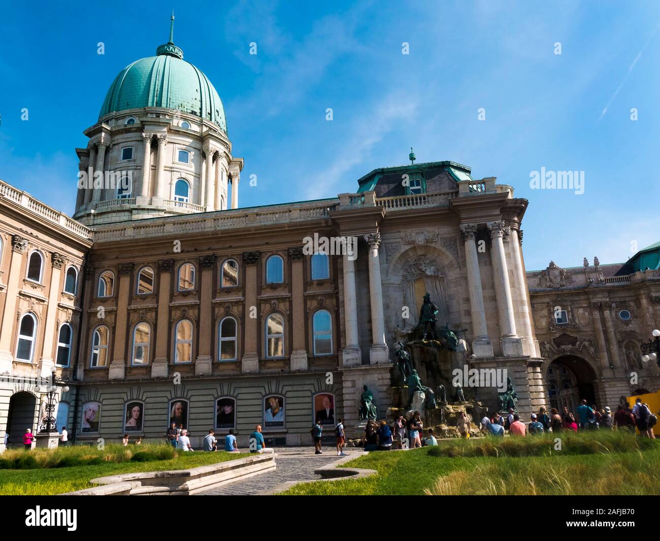 The Royal Palace of the Austro-Hungarian, Hapsburg Kings stands high ...