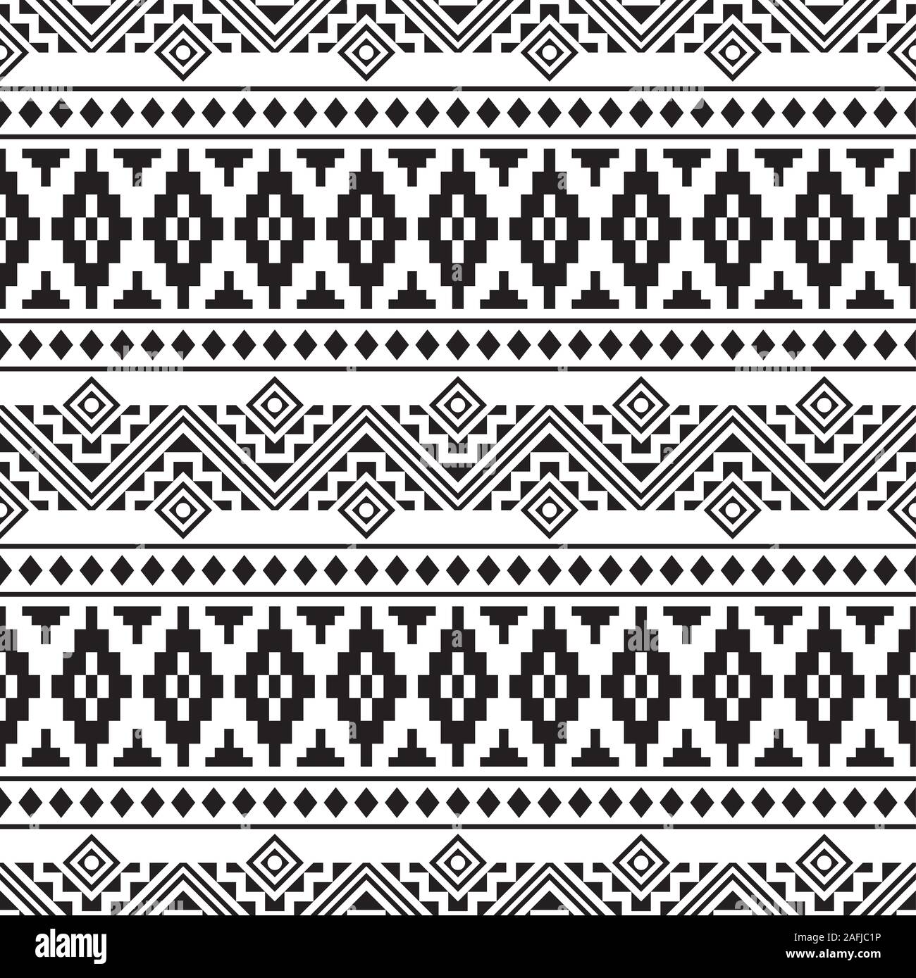 Black And White Aztec Design