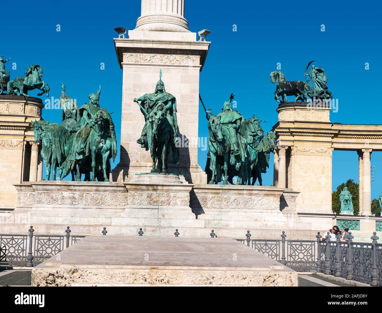 Heroes Square is one of the major squares in Budapest, Hungary, noted ...