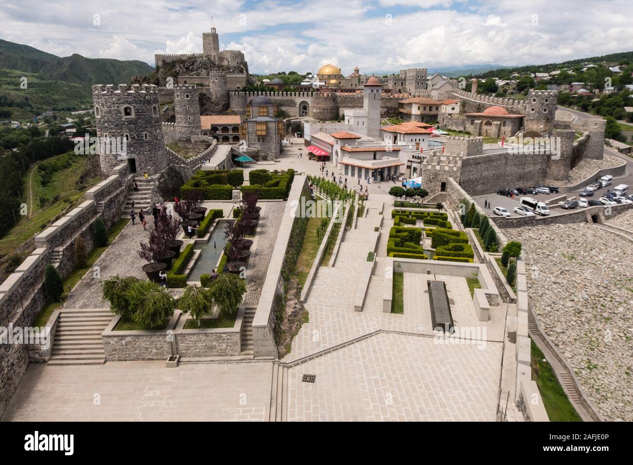 AKHALTSIKHE, GEORGIA - JUNE 19 2018: Rabati medieval castle complex in ...