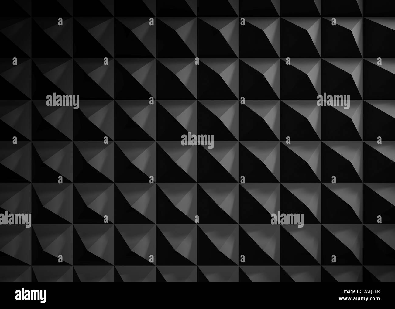 Abstract Dark Gray Digital Background With Triangular Surface Pattern Front View 3d Rendering