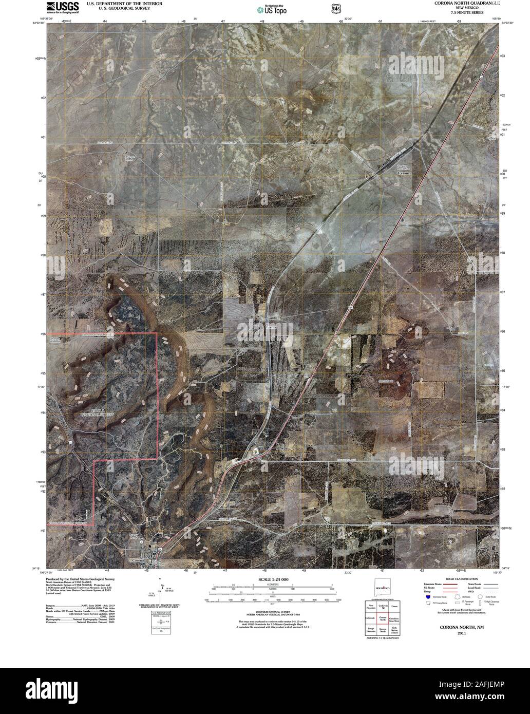 Corona new mexico map hi-res stock photography and images - Alamy