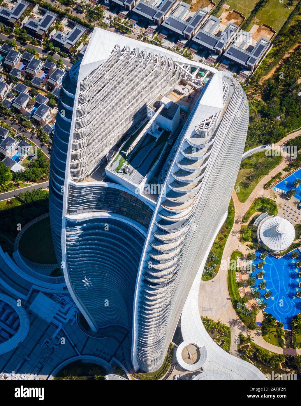 View of Hotel Atlantis Sanya at Haitang Bay in Sanya City, south China ...