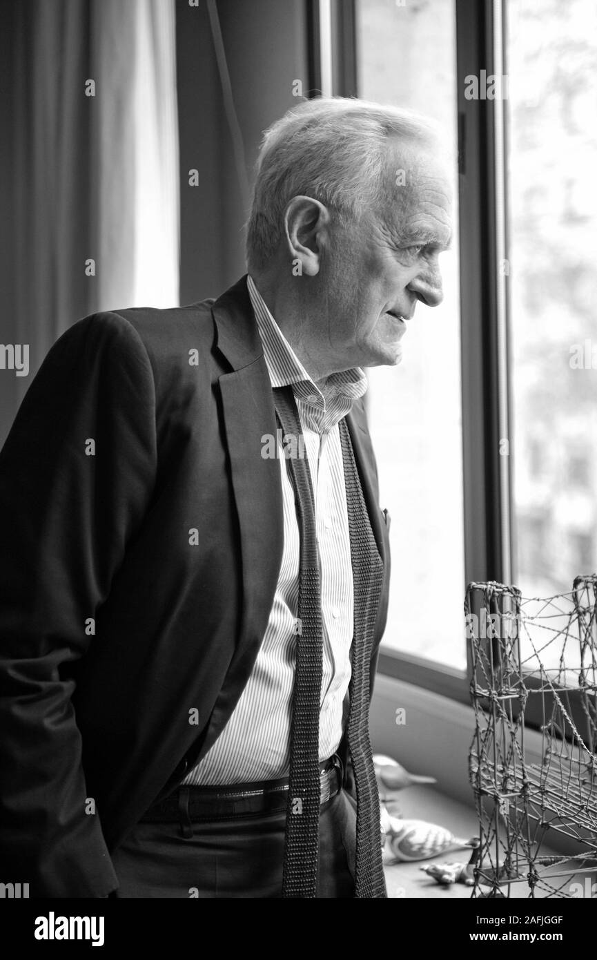 Philippe Labro,French journalist and author. Paris, March 2016 Stock ...