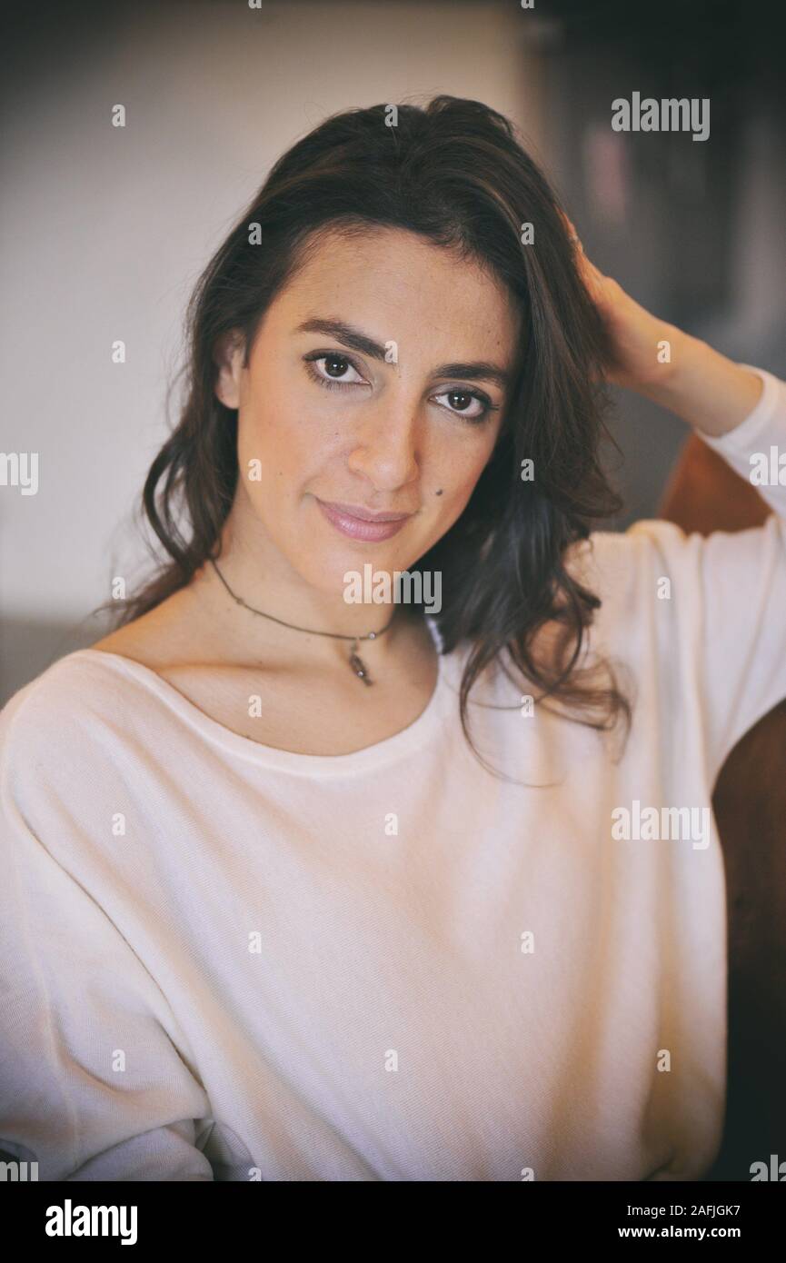 Anna Cabana, French journalist and author. Paris, March 2014 Stock ...