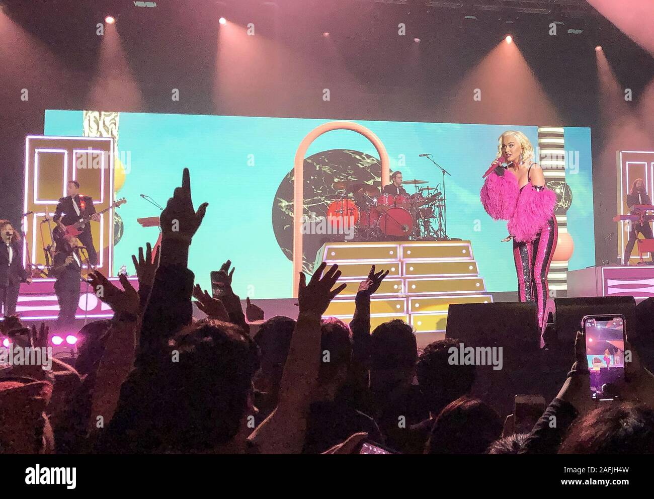 Doha, QATAR. 15th Dec, 2019. US singer Katy Perry during a Qatar Live ...