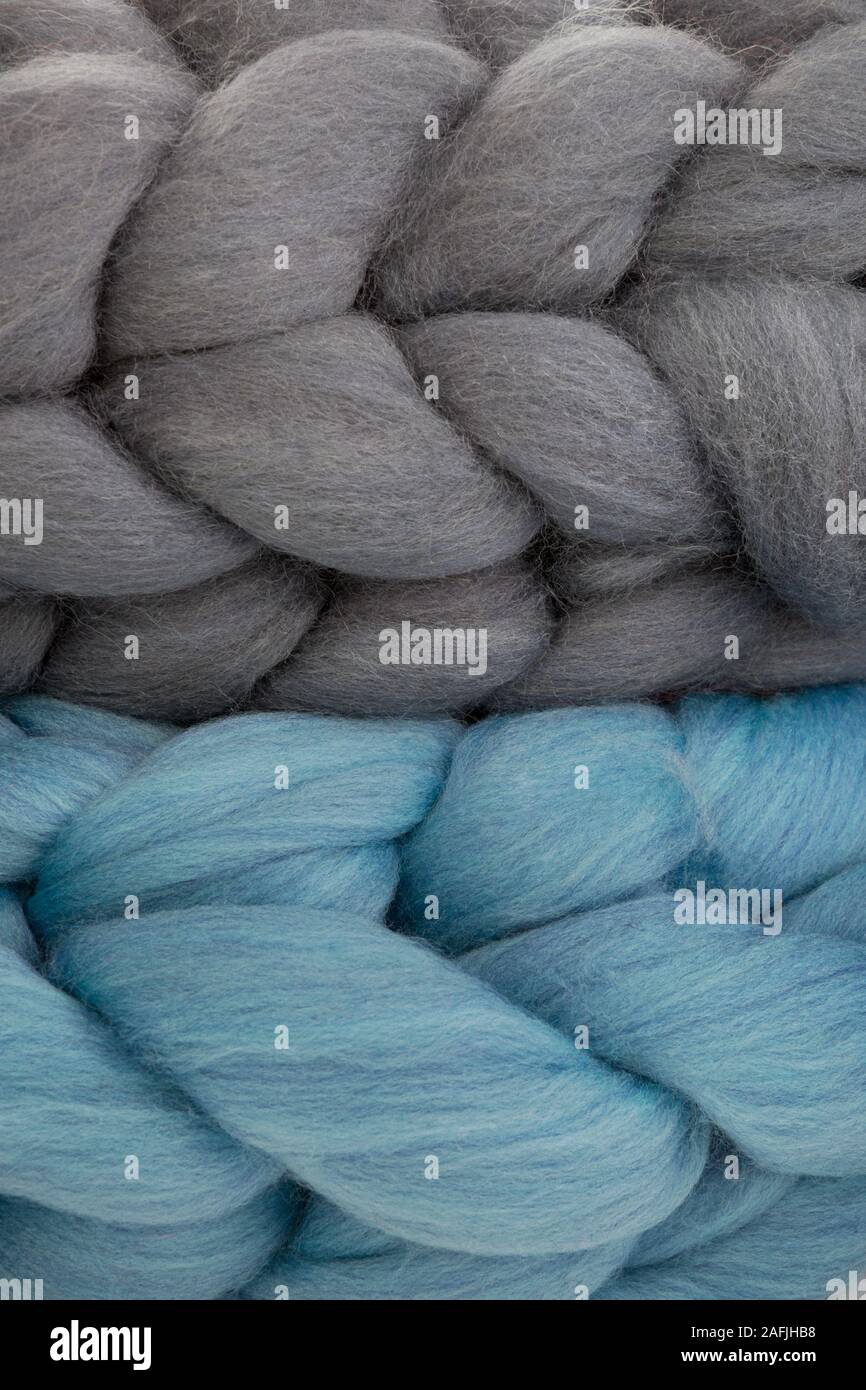 Chunky merino wool scarfs isolated on white background. Modern ...