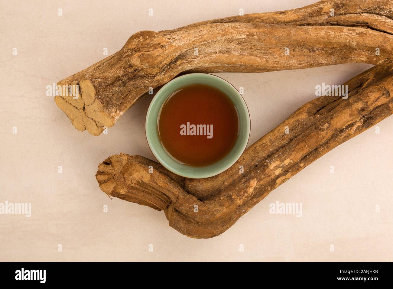 Traditional medicine Ayahuasca. Banisteriopsis caapi wood pieces ...
