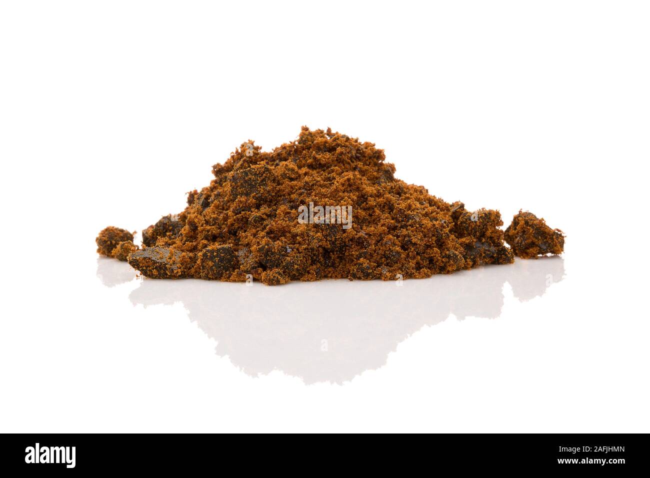 Grinded vulcanized rubber isolated on white background. Vulcanization ...