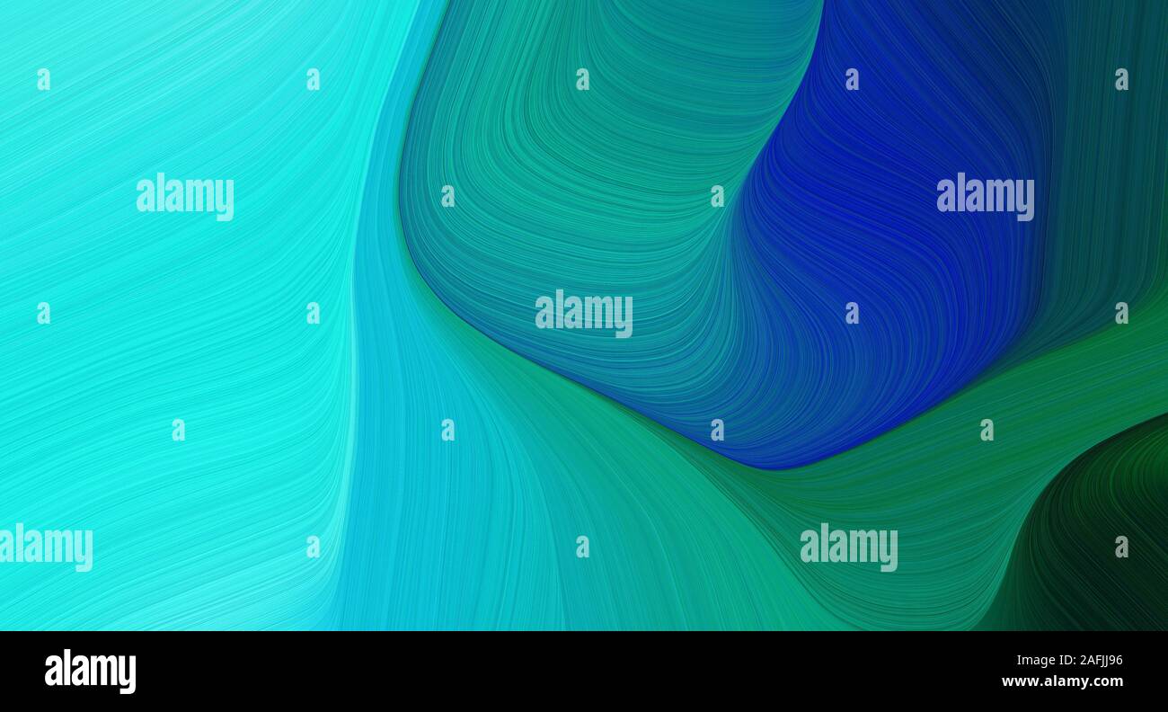 modern colorful abstract wave background with dark turquoise, midnight ...