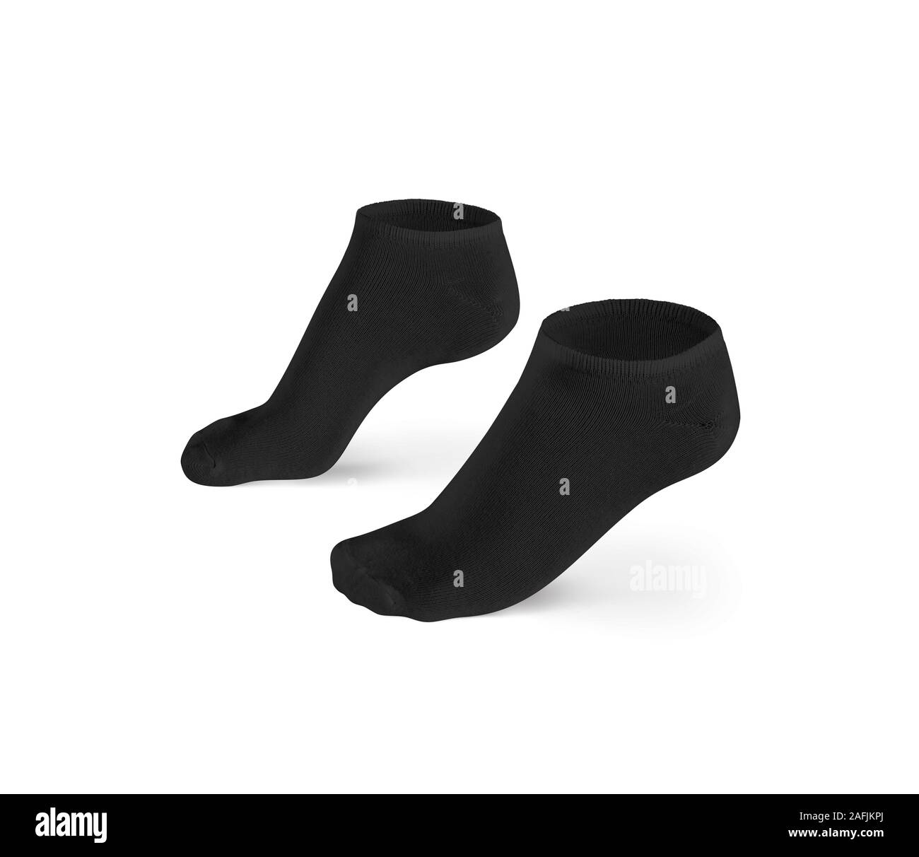 Blank black short socks design mockup, isolated, clipping path Stock ...