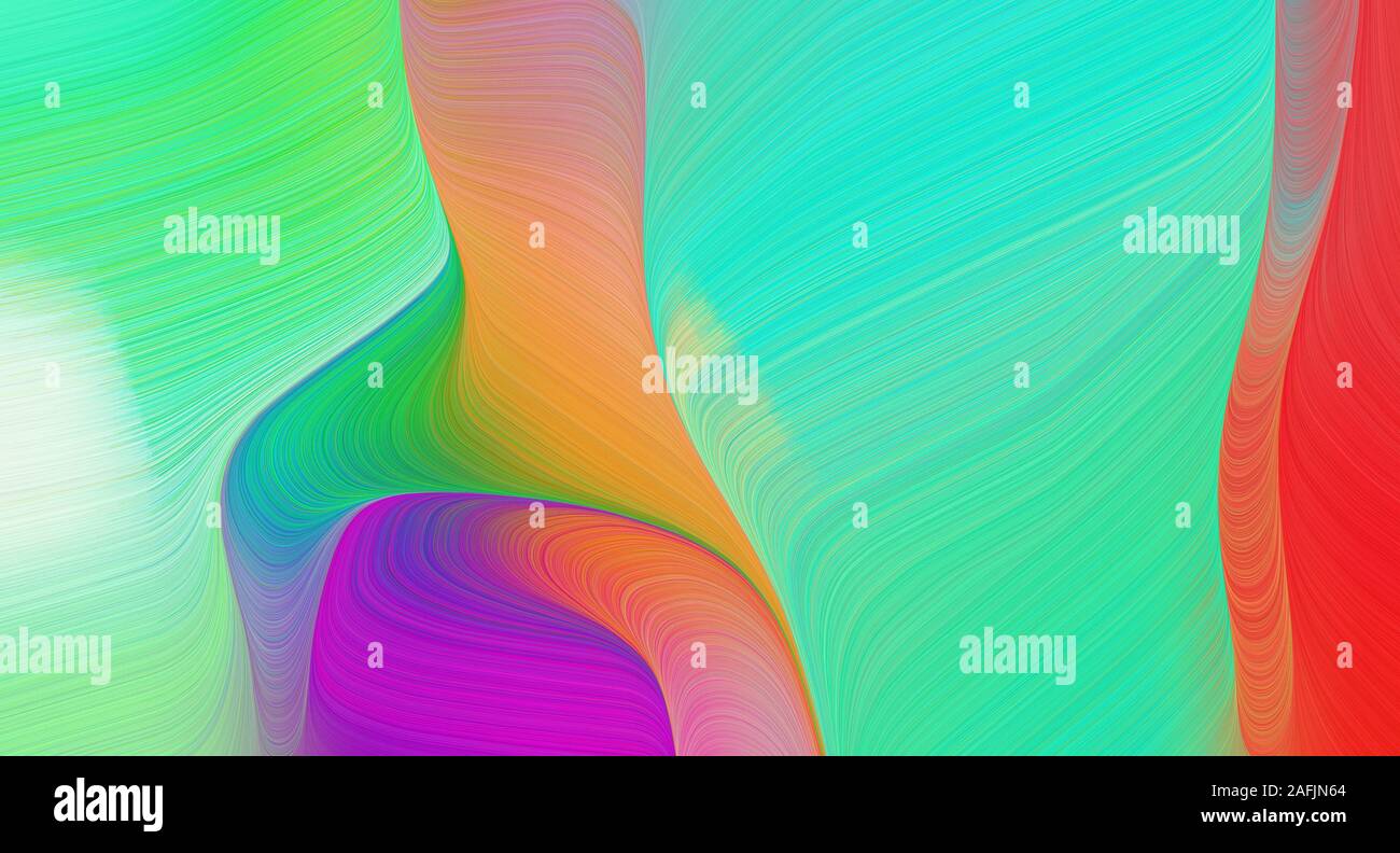 colorful abstract wave background with turquoise, indian red and dark ...