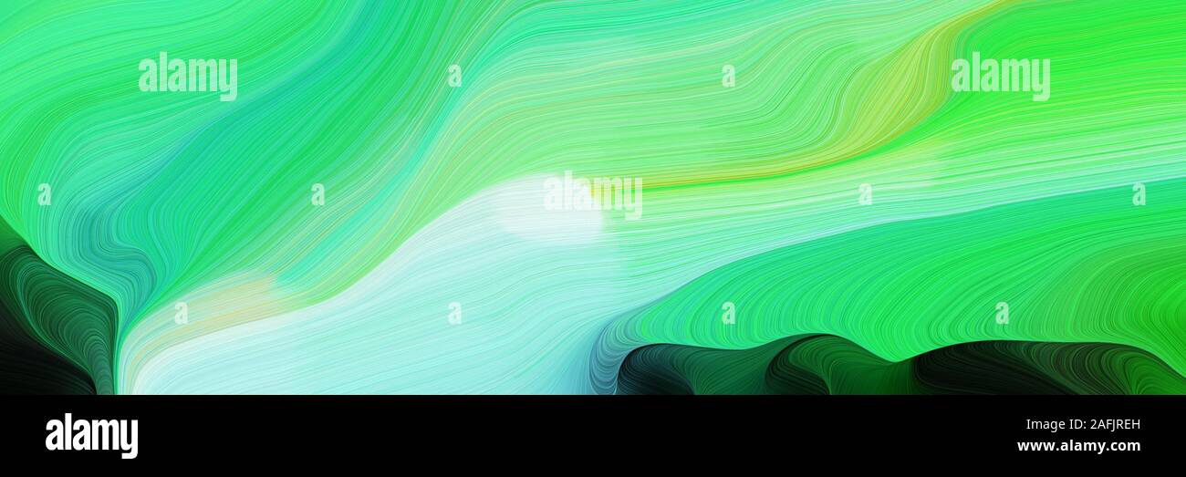 horizontal colorful abstract wave background with pastel green, medium ...