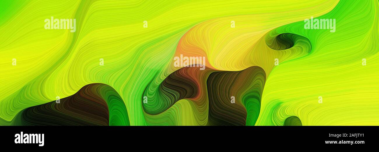 horizontal colorful abstract wave background with green yellow, very ...