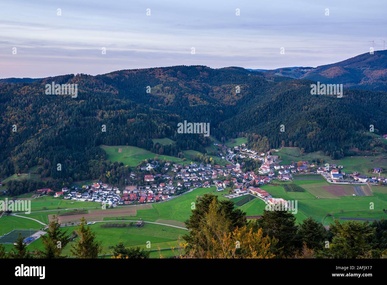 Germany, Beautiful small black forest village fischerbach in kinzig ...