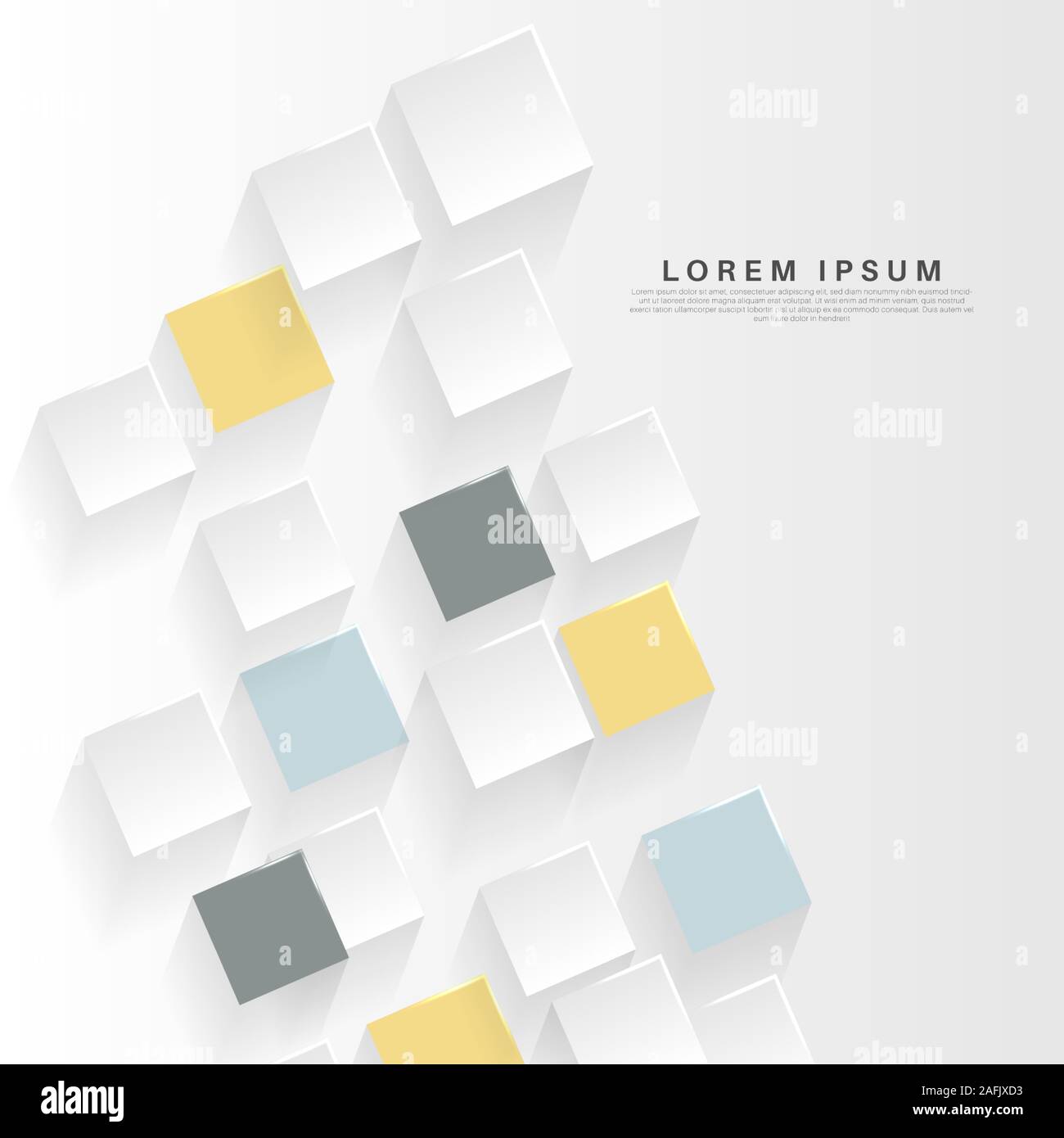 Vector Abstract geometric shape. 3d square paper background.Vector ...