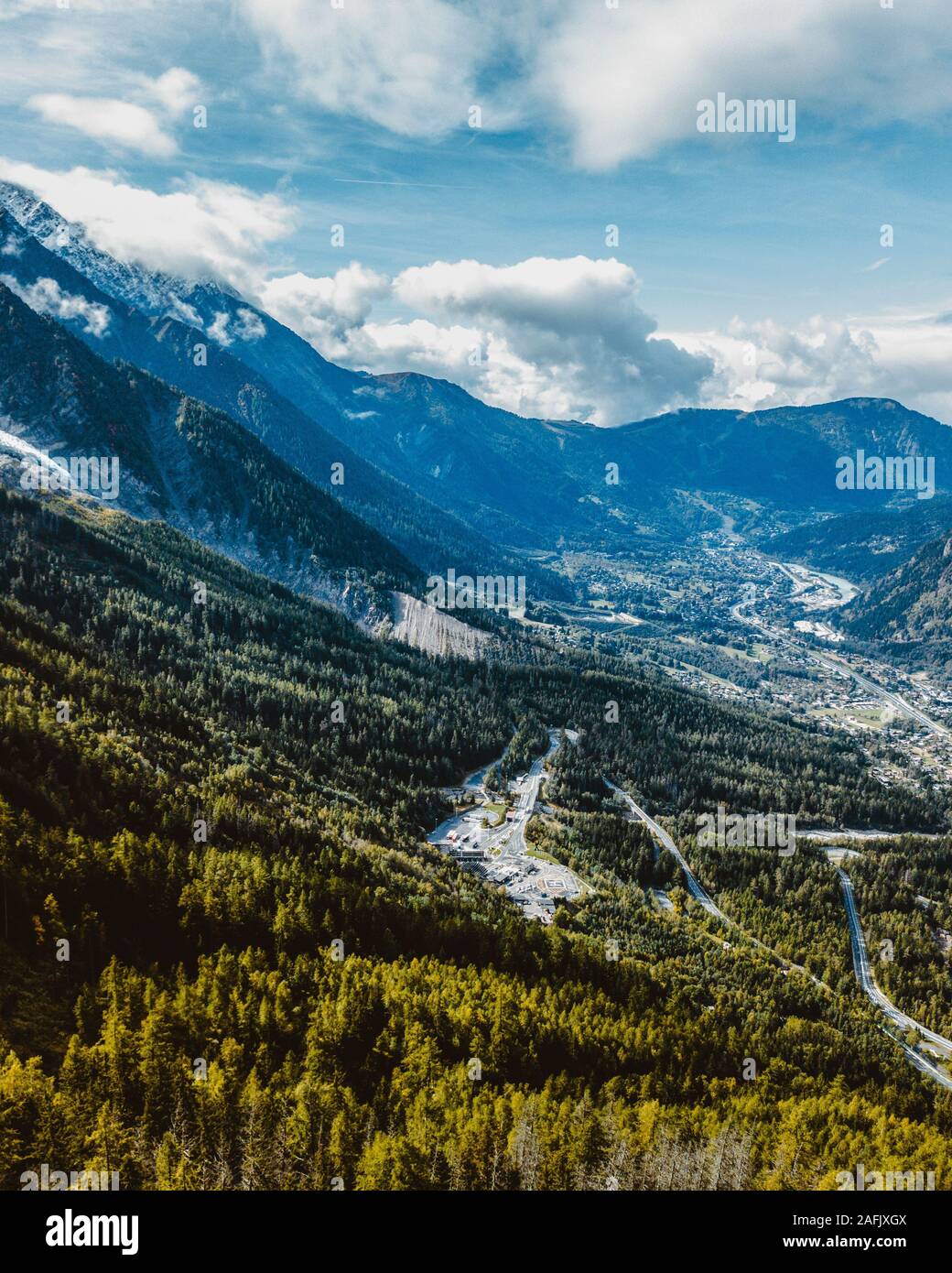 Mountain peaks in Chamonix-Mont-Blanc. France. French alps, beautiful ...