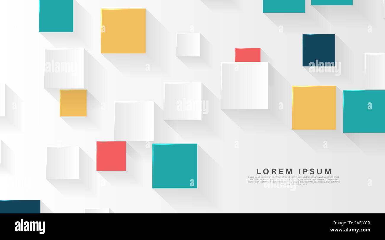 Vector Abstract geometric shape. 3d square paper background.Vector ...