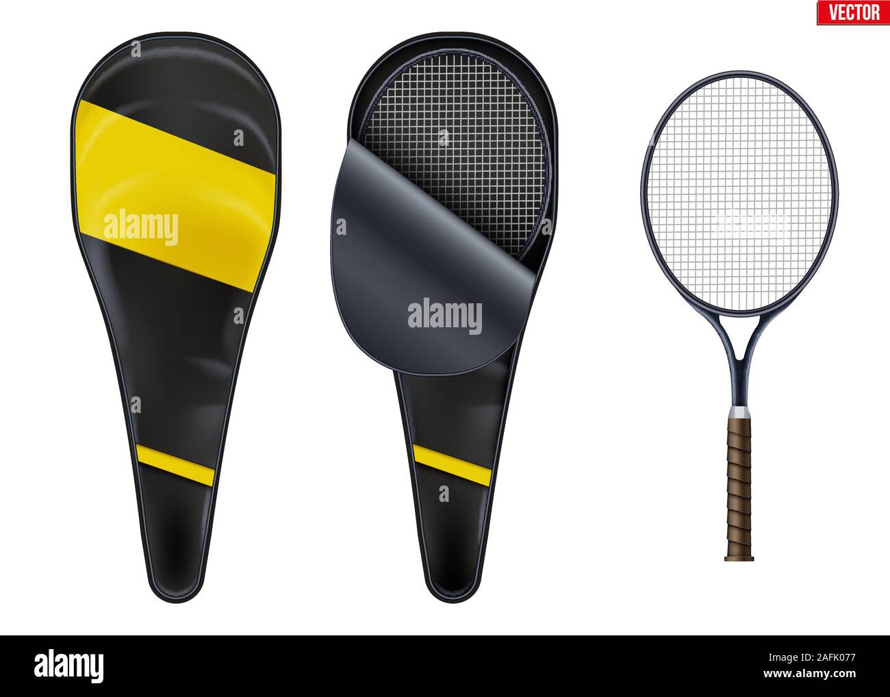 Tennis racket set isolated Stock Vector Images - Alamy