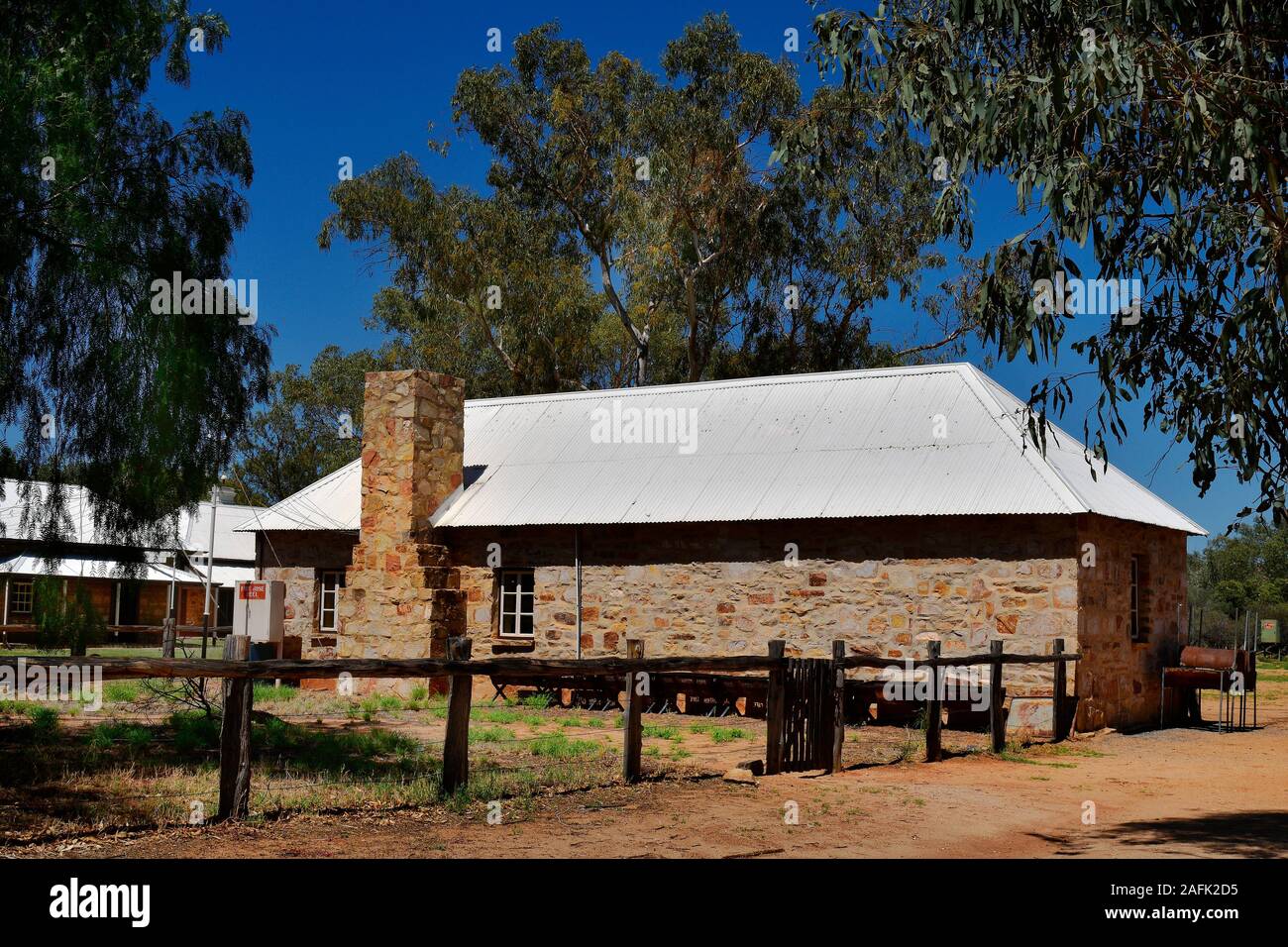 Australia, NT, old historic telegraph station in Alice Springs Stock ...