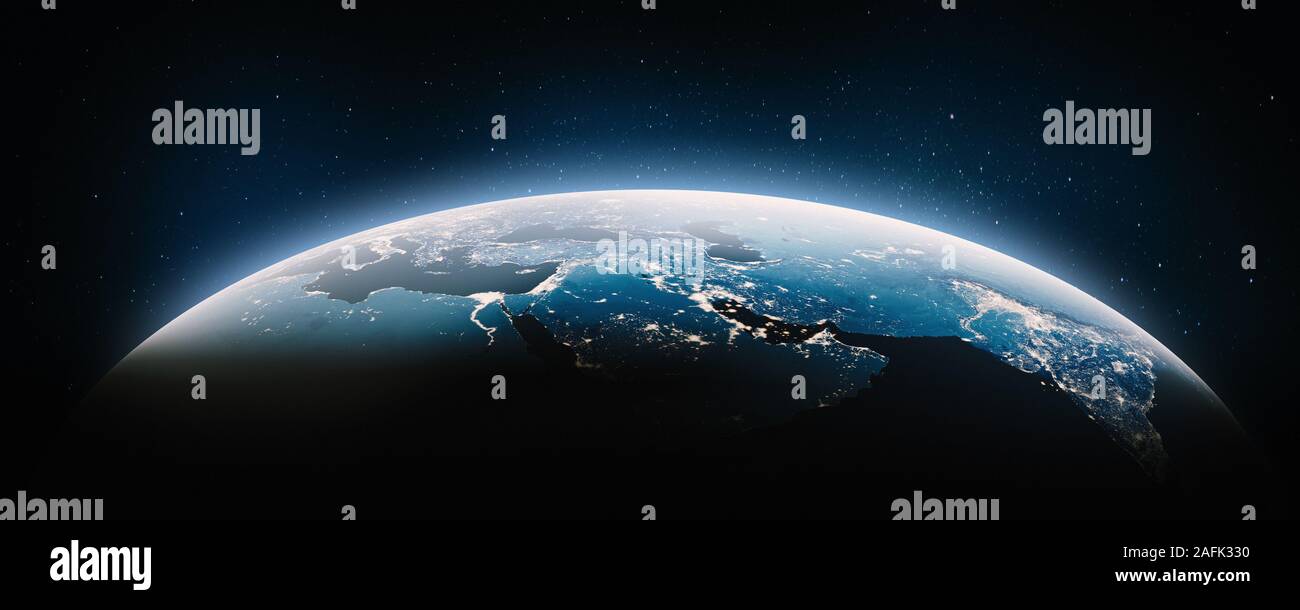 Middle east nasa map hi-res stock photography and images - Alamy