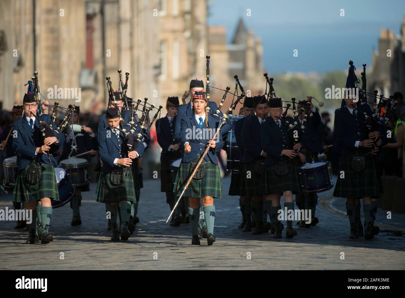 Riding of the Marches ceremony on the Royal Mile in Edinburgh. The ...