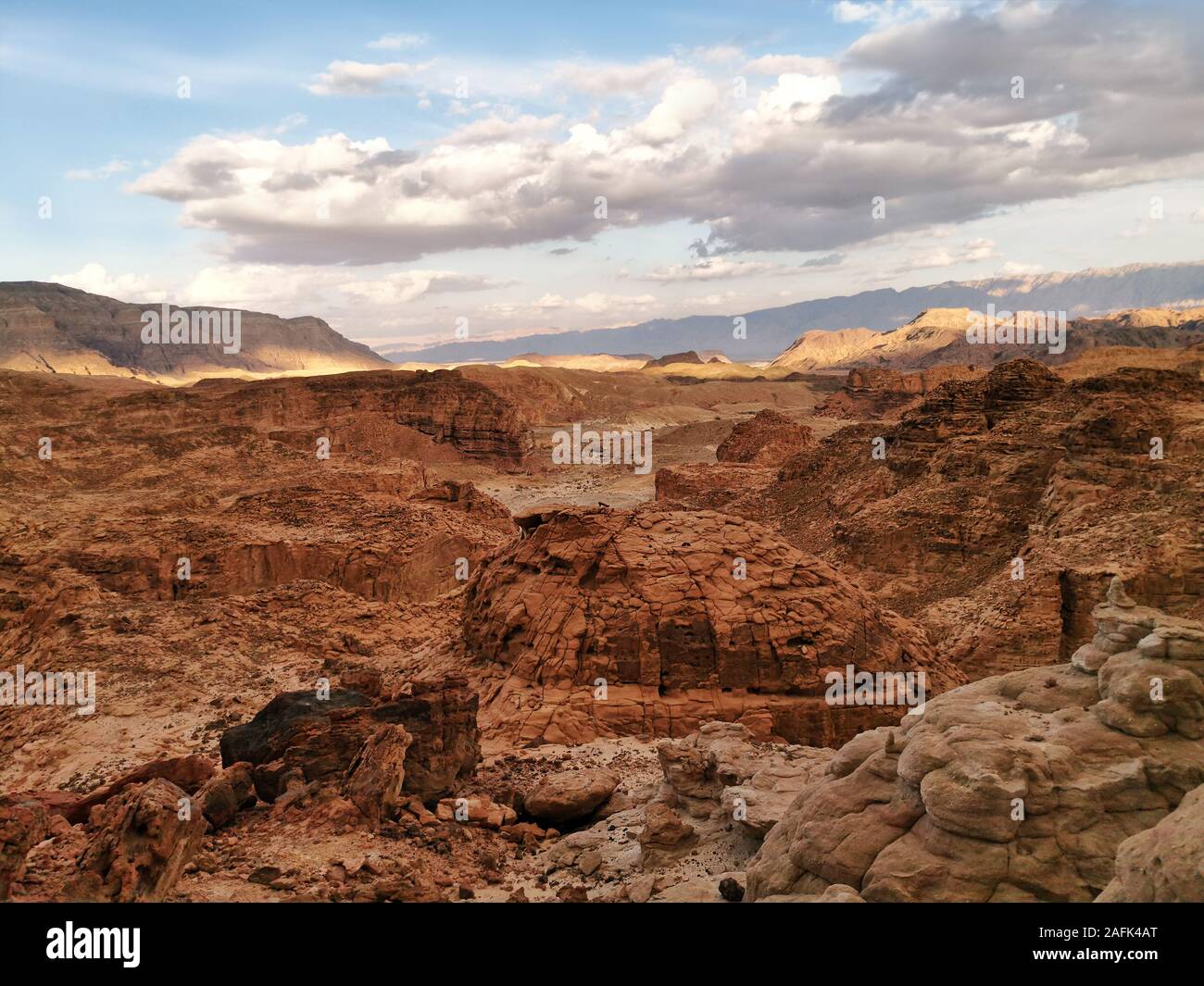 The copper mountains in Tina Park in southern Israel. In Tina Park, the ...