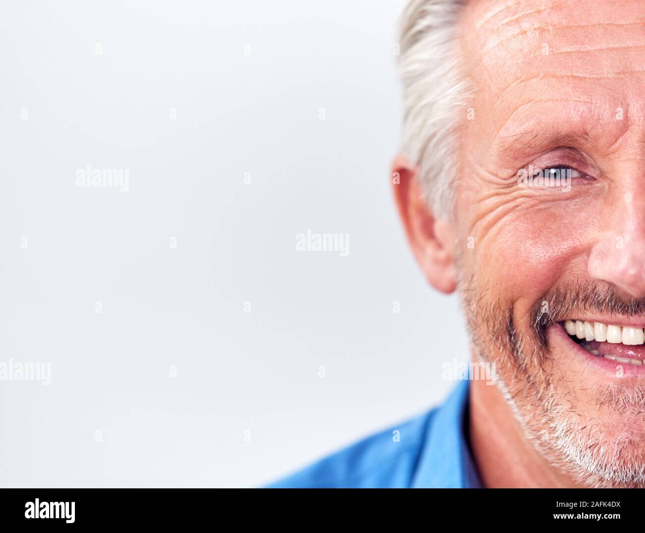 Middle aged man close up half face hi-res stock photography and images ...