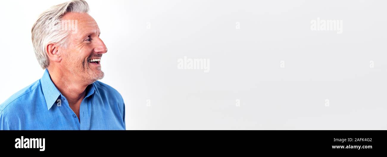 Head shot laughing profile hi-res stock photography and images - Alamy