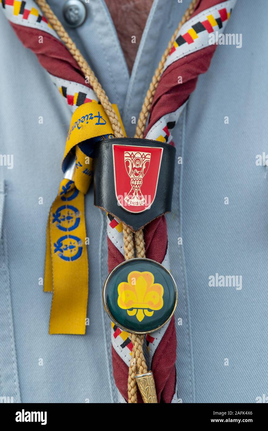 Munich, Germany. 16th Dec, 2019. An old scout of the scout tribe Nemeta ...