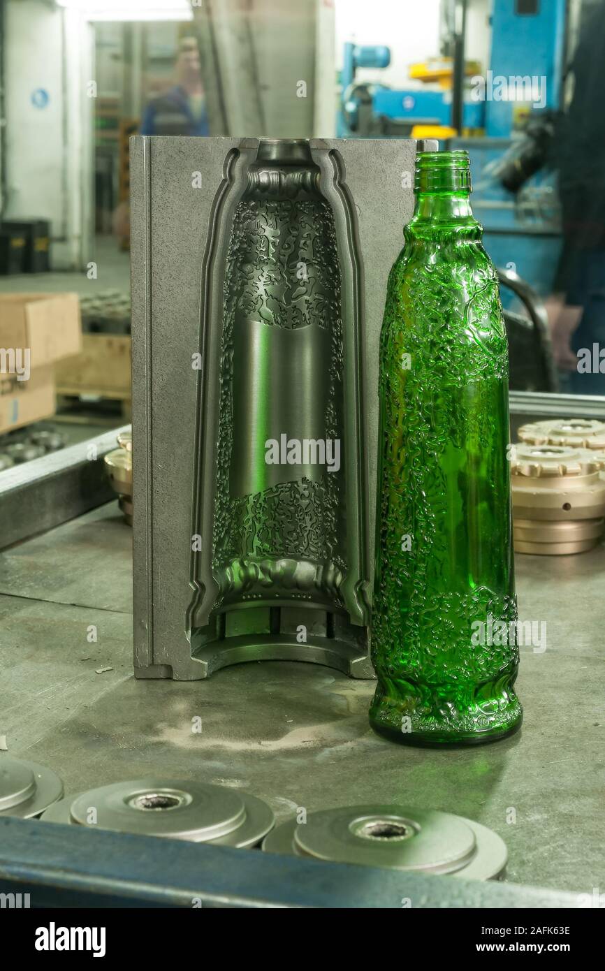 Tooling for glass bottle injection and bottle Stock Photo - Alamy
