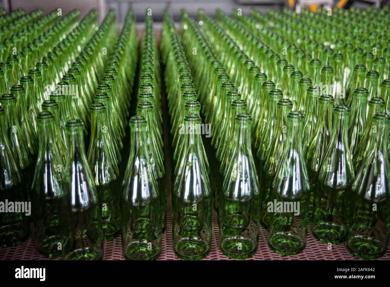 Glass bottle factory in Tyumen. Russia Stock Photo - Alamy