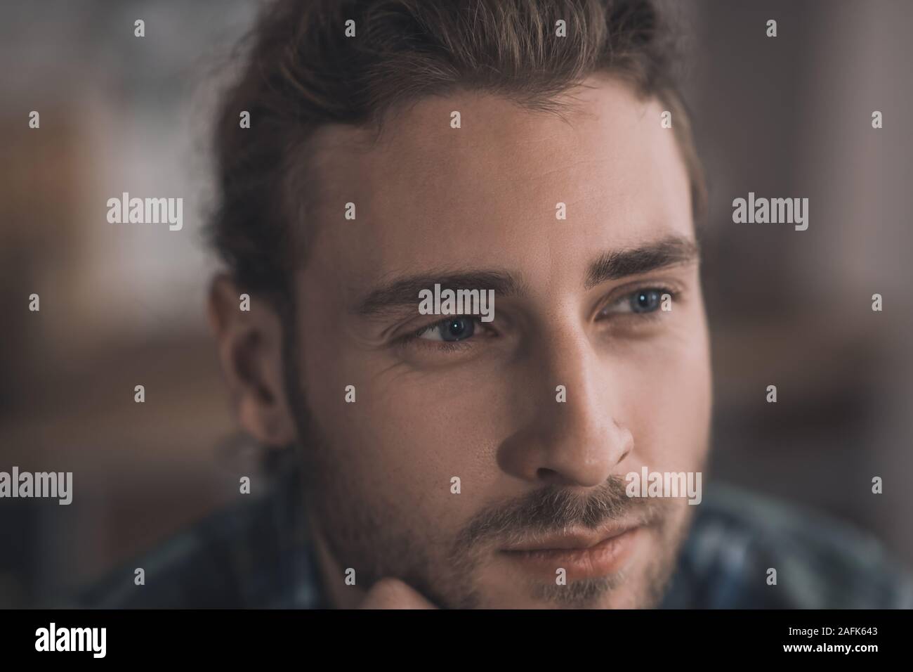 Young and handsome man thinking about important things Stock Photo - Alamy