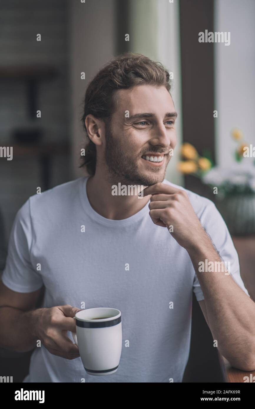 Morning routine bearded man hi-res stock photography and images - Alamy