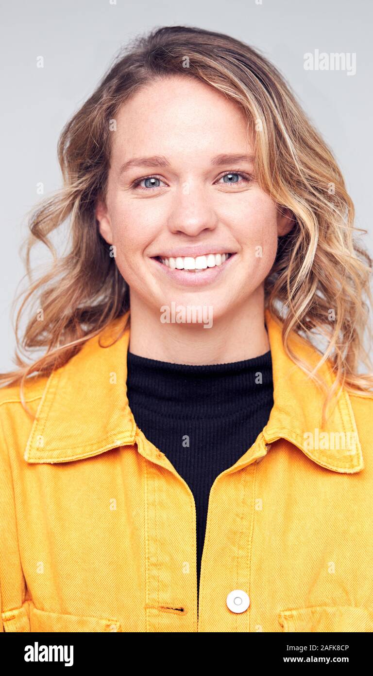 Front view beautiful happy positive hi-res stock photography and images ...