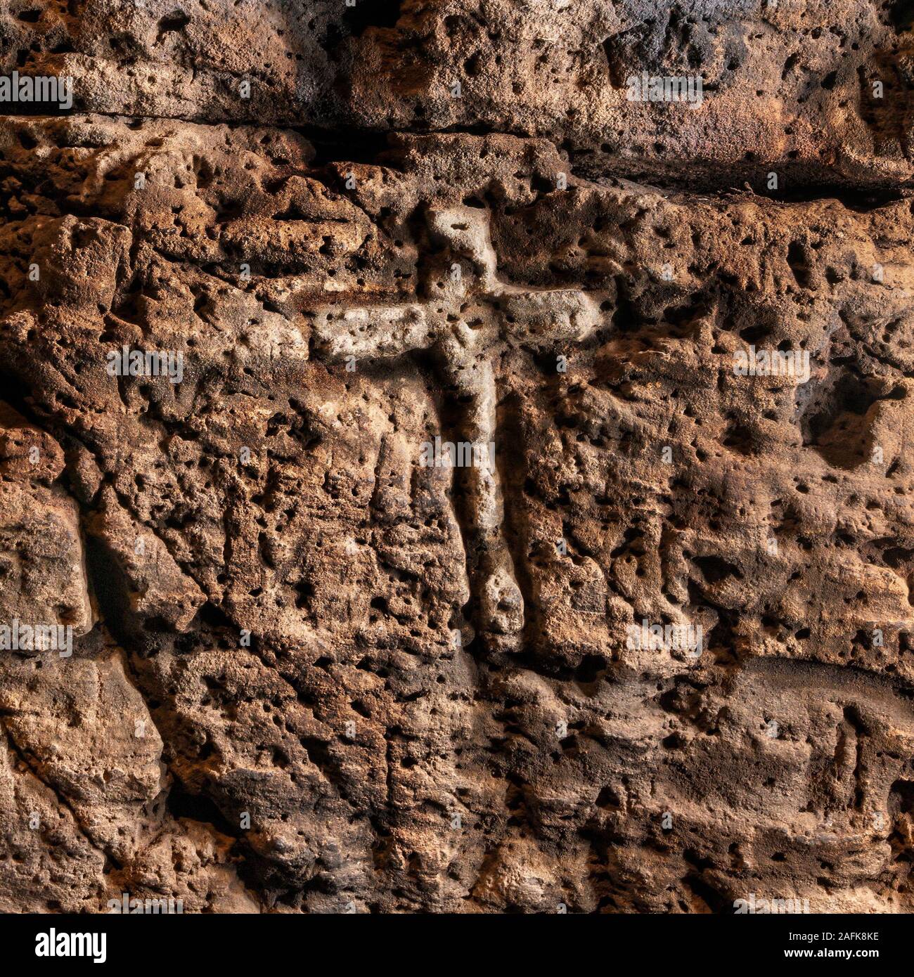 Caves of Hella, Iceland. Man made caves, could be made by Celts who ...