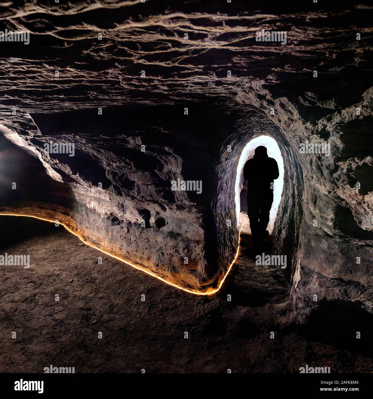 Caves of Hella, Iceland. Man made caves, could be made by Celts who ...