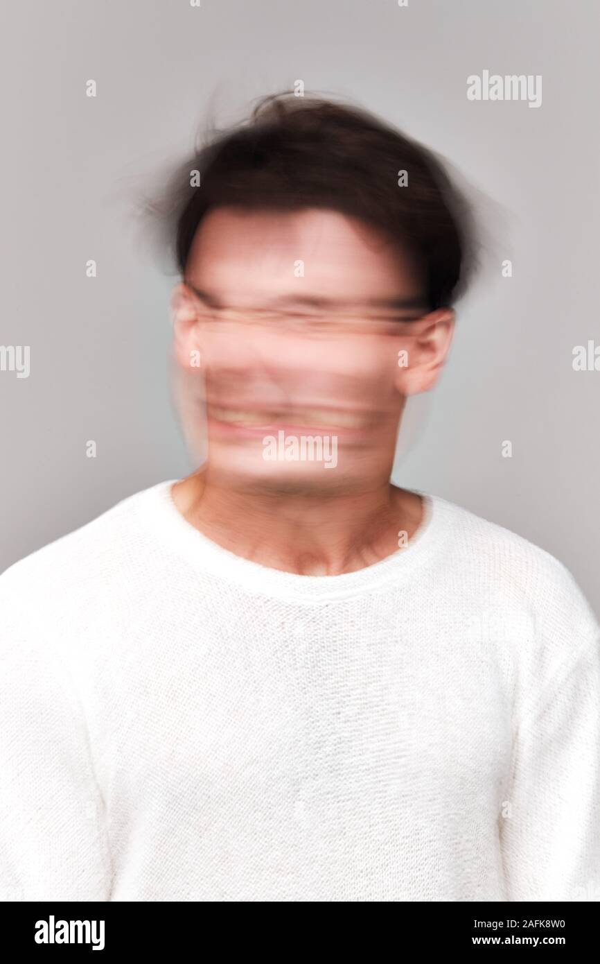 Man with distorted face hi-res stock photography and images - Alamy